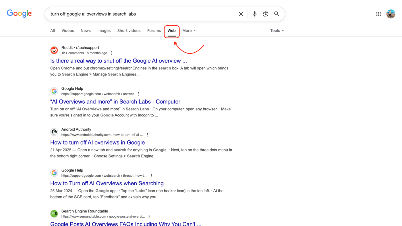 How to Turn Off AI Mode on Google (Including AI Overviews)