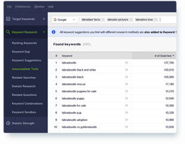SEO keyword research software - tool by SEO PowerSuite