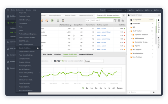 Google Analytics 4 Integration in SEO PowerSuite