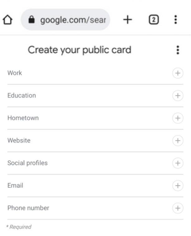 Add Me to Search in Google: Create & Edit Your People Card