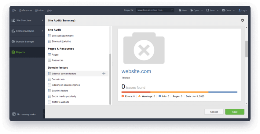 Website Audit Report with Custom Templates Free & Pro
